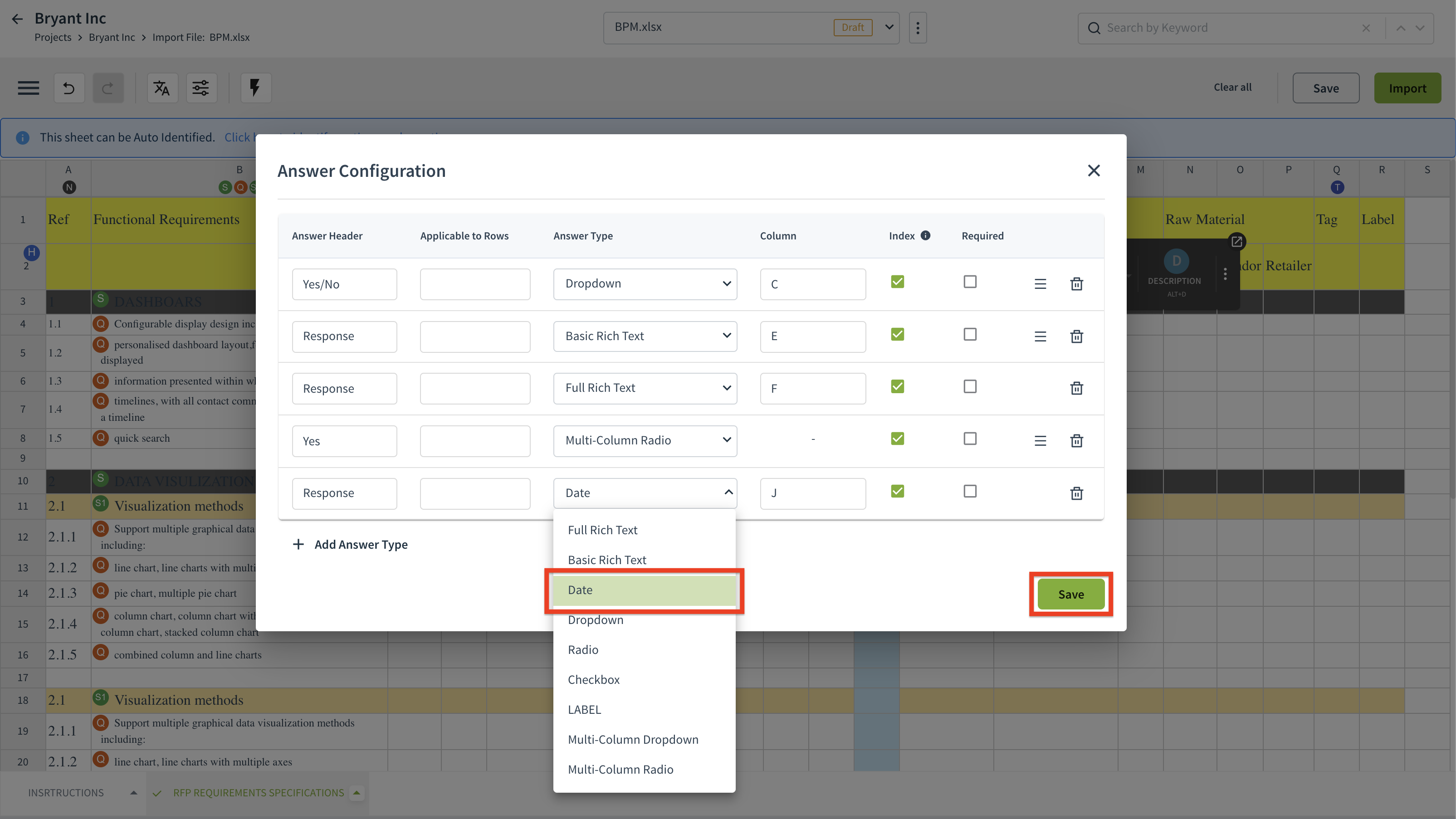 Importing and Mapping Microsoft Excel Files – Home