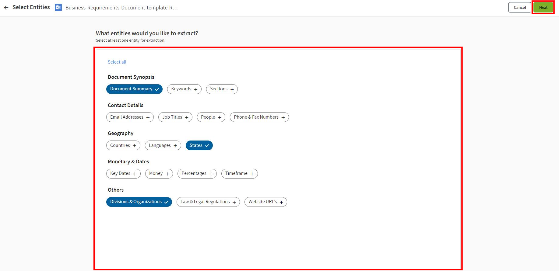 Using The Document Analyzer Home