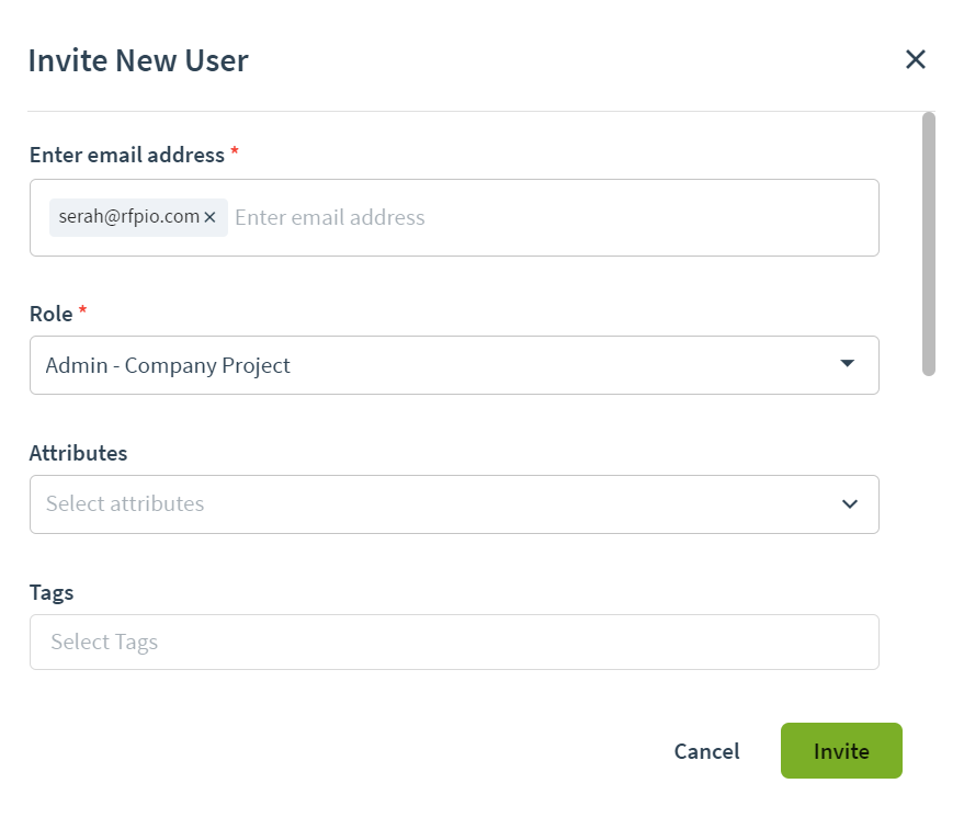 Adding and removing users from a project team – Home