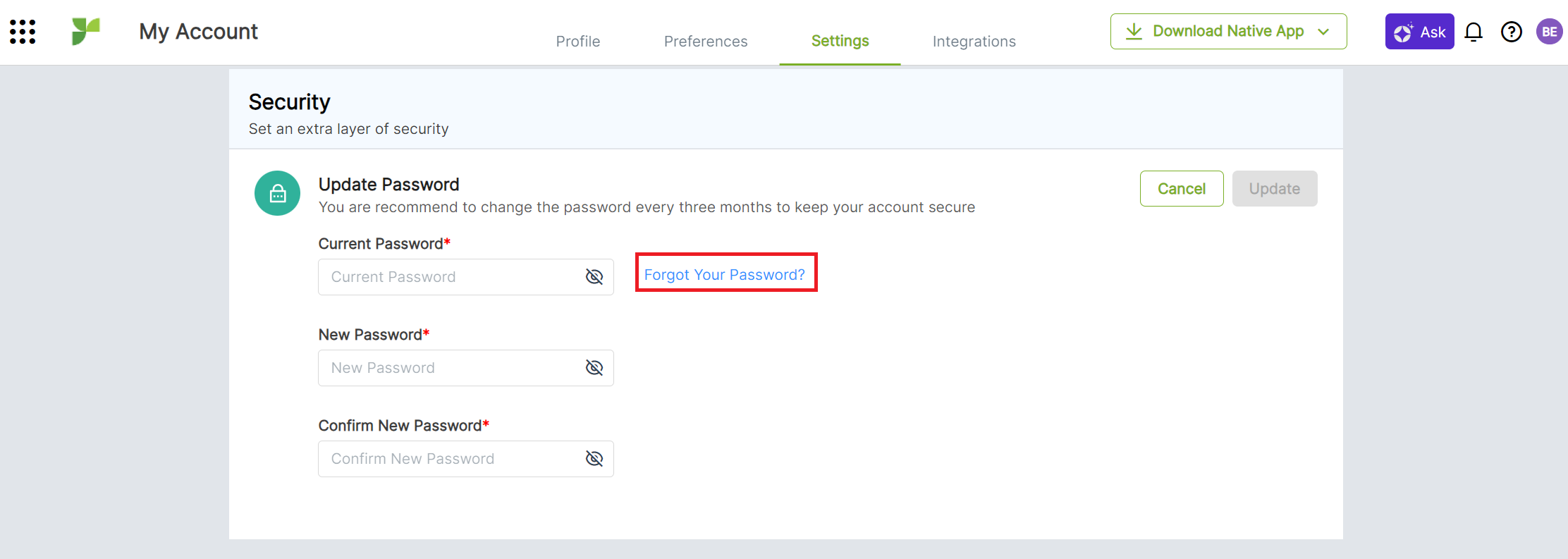 Changing or resetting your password – Home Changing or resetting your password – Home