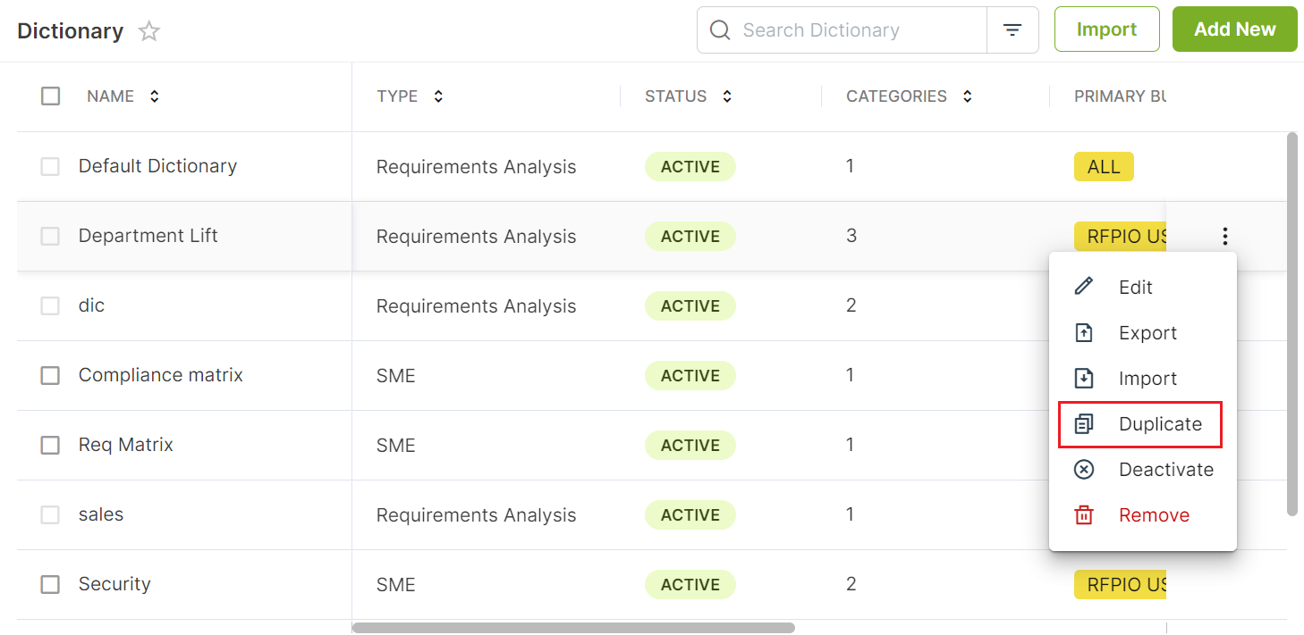 Setting up the Dictionary for Requirements Analysis – Home